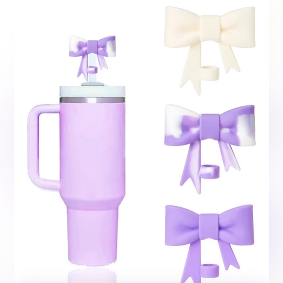 Stanley | Kitchen | Pretty Bow Straw Covers Cap Compatible With Stanley ...